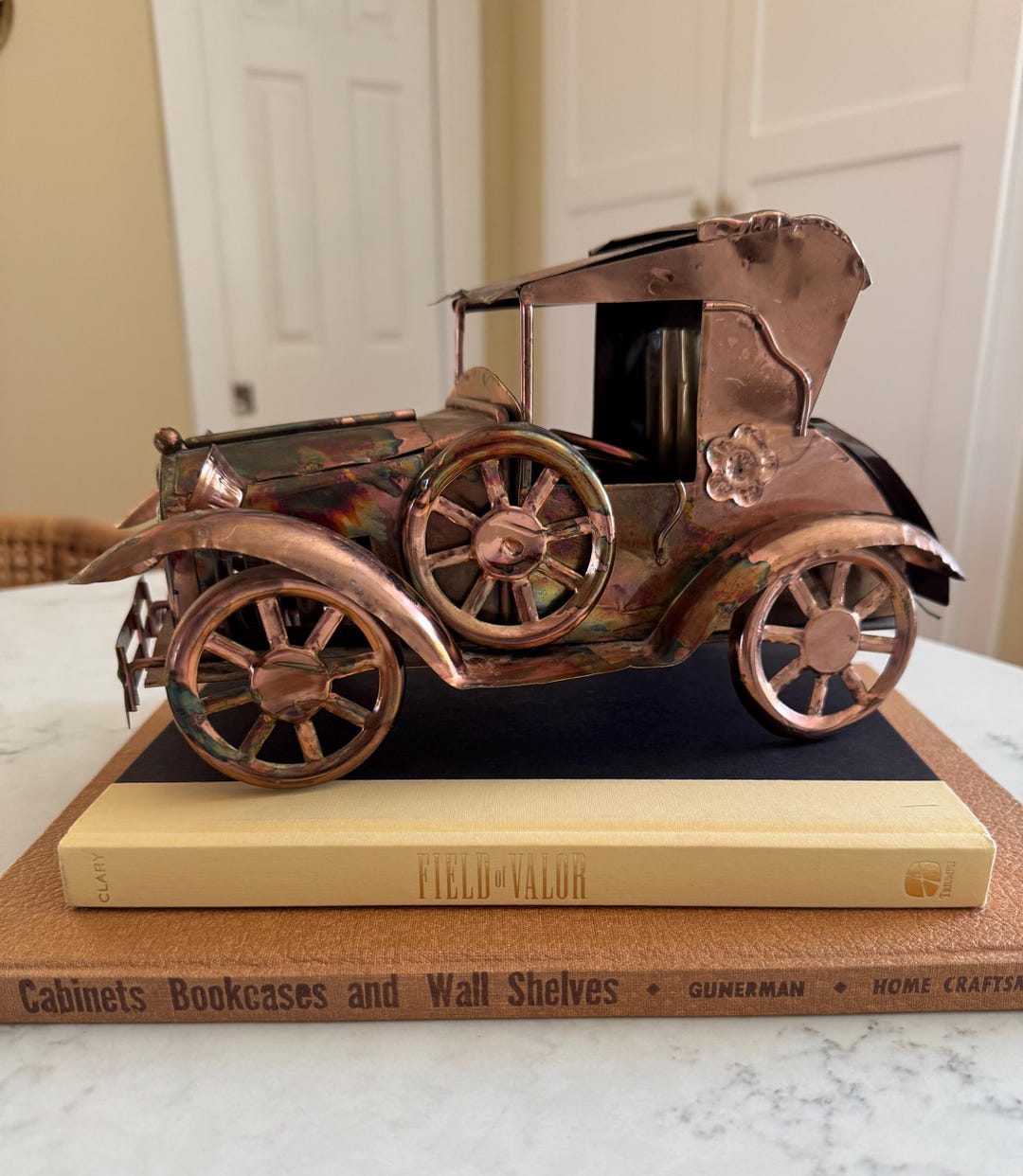 Vintage Copper/tin Music Box Model T Car, Copper Car, Plays “love Story ...