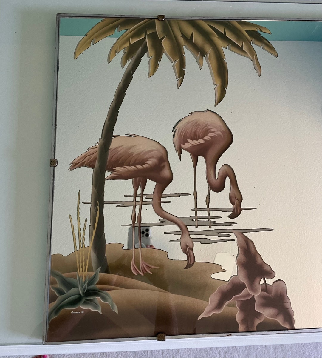 Vintage TURNER Flamingo Wall Mirror 33.5 X 21.5 - Etsy