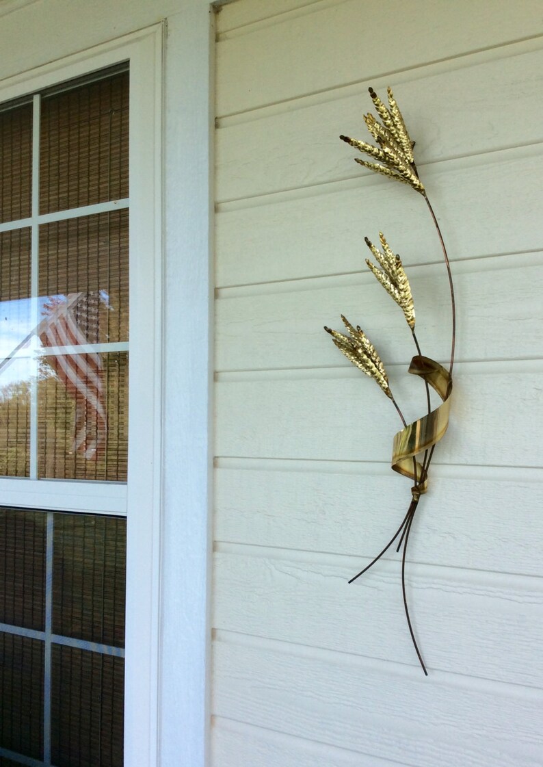 Pair of Vintage Gold Metal Wheat Wall Hangings Wheat Stalks - Etsy