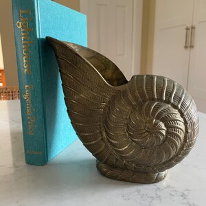 Vintage Brass Nautilus Shell Planter, Chinoiserie, Coastal, Tropical ...