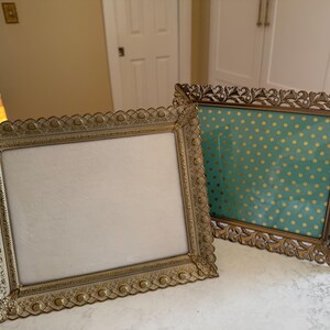 Vintage Gold/whitewashed 8 X 10 Gold Metal Picture Frame, Rose Embossed ...