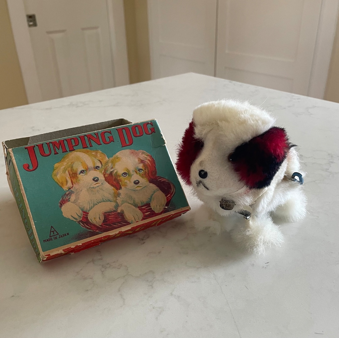 Vintage Wind up Dog State Fair Souvenir, Jumping Dog Fur Toy, 1950’s ...