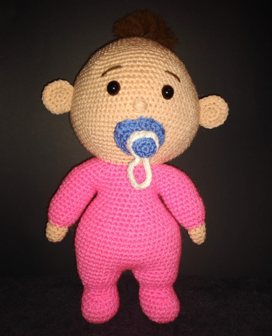 Crochet Baby Doll With Binky - Etsy