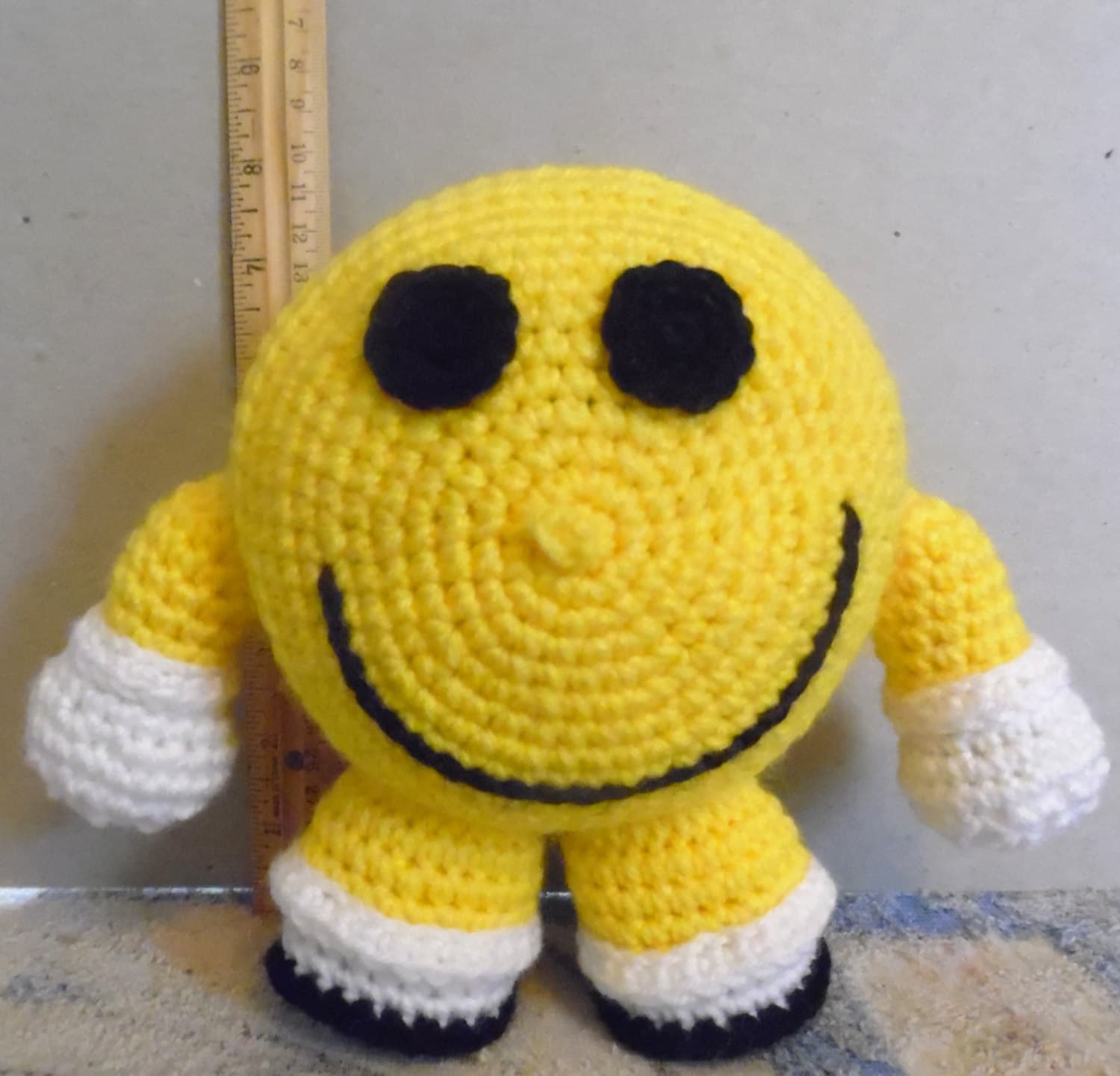 Crochet Smiley Face Doll Stuffed Toy - Etsy