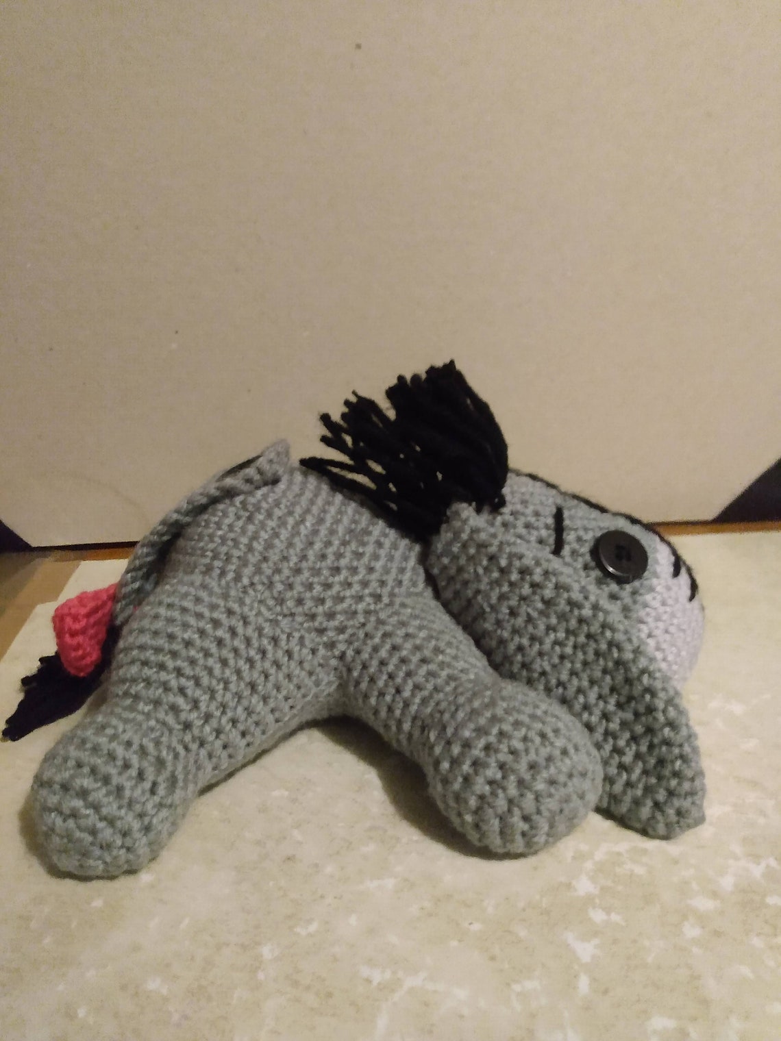 Crochet Eeyore Inspired Stuffed Toy - Etsy
