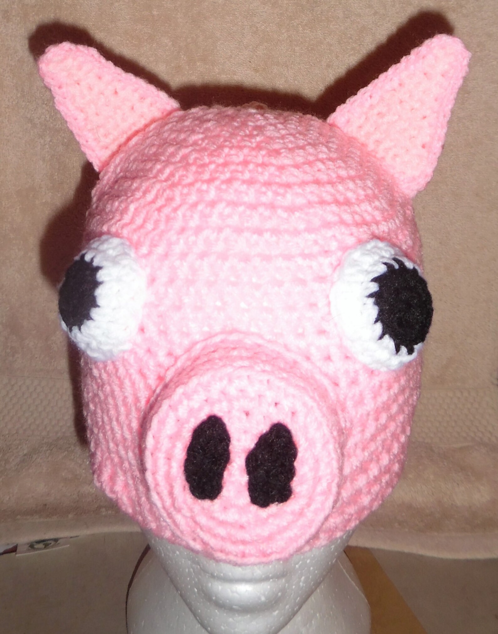 Crochet Pink Pig Hat | Etsy