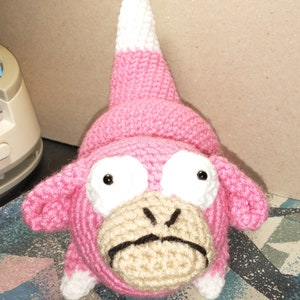 Crochet Pokemon Inspired Slowpoke Stuffed Toy Amigurumi - Etsy