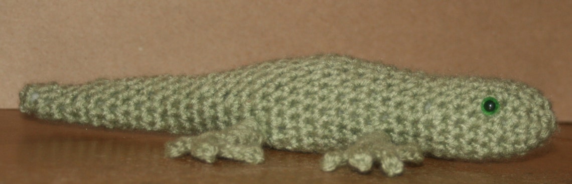 Crochet Green Lizard - Etsy