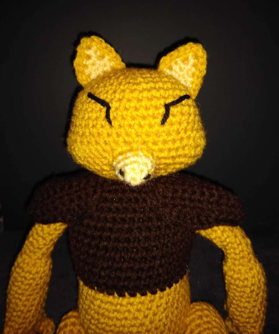 Handmade Crochet Pokemon "abra" Plushie Stuffed Toy Look-a-like - Etsy