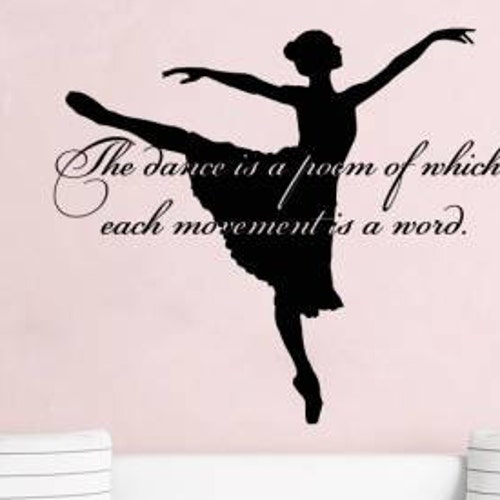 Dance Wall Decal Vinyl Sticker Decals Ballet Dancing Ballerina - Etsy