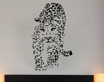 Art Wall Decals Cheetah Vinyl Sticker Animal Leopard Nursery | Etsy