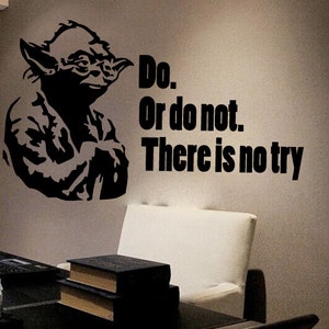 Wall Decals Quote Yoda Do or Do Not Star Wars Decal Vinyl Sticker Home ...