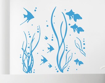 Wall Decals Sea Ocean Marine Life Seaweed Decal Vinyl Sticker | Etsy