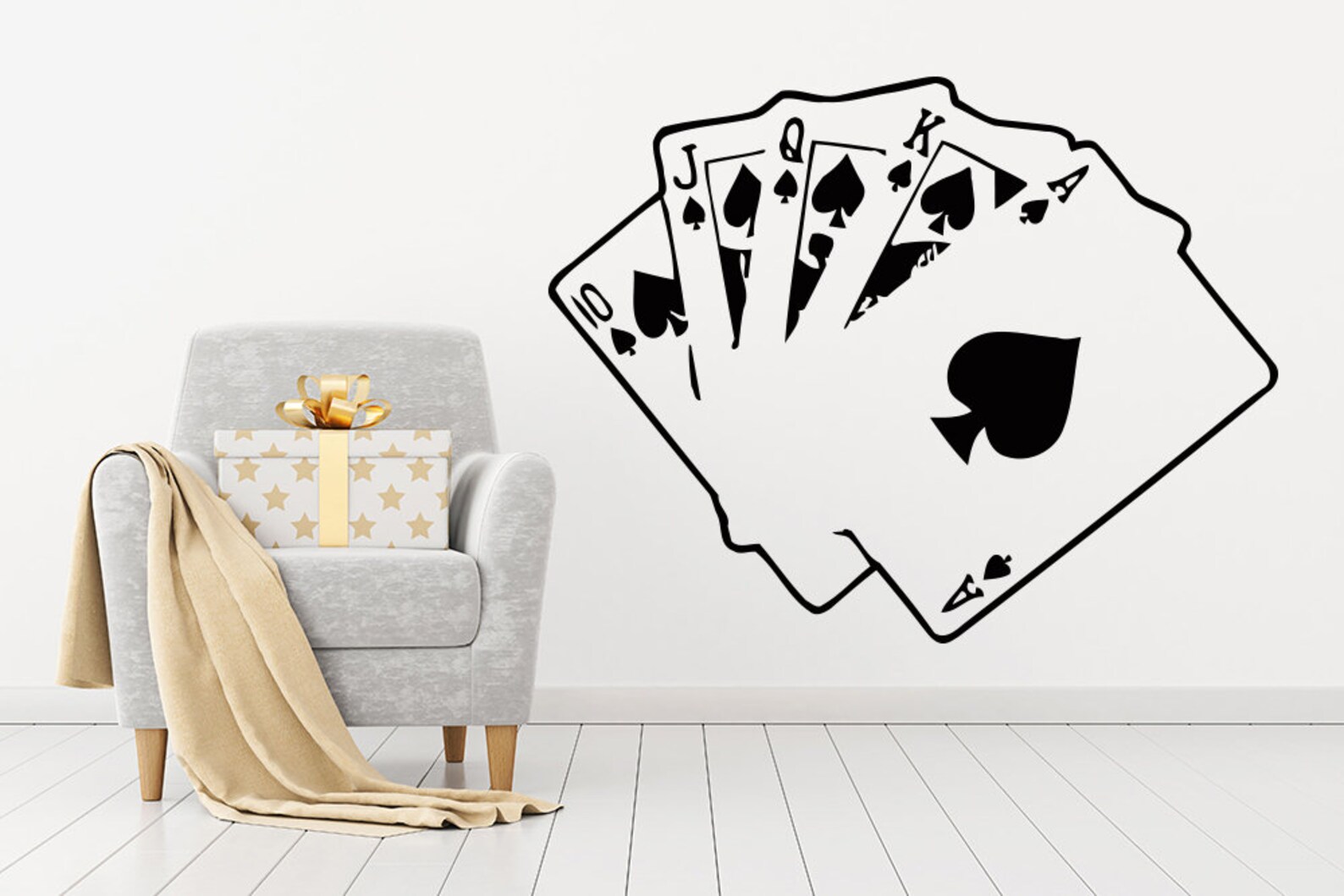 Poker Cards Wall Decal Casino Decal Game Vinyl Stickers Home | Etsy