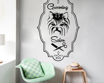 Grooming Salon Wall Decor Pet Grooming Decals Dog Comb | Etsy