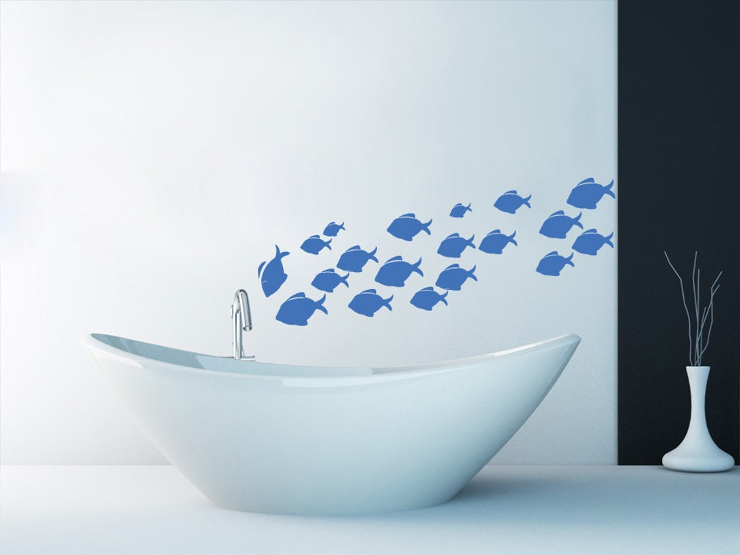 Wall Decals Fish Decal Vinyl Sticker Nursery Bathroom Home Decor ...