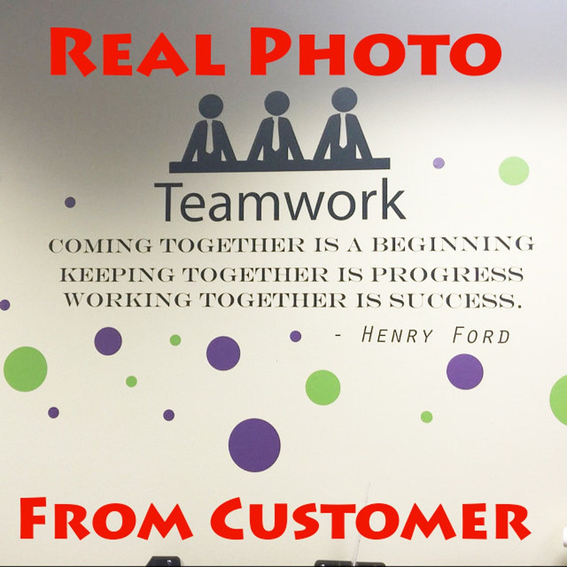 Teamwork Wall Decals Quote Decals Motivation Vinyl Stickers - Etsy