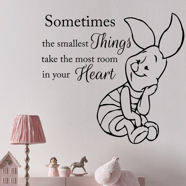 Piglet Vinyl Wall Decal - Etsy