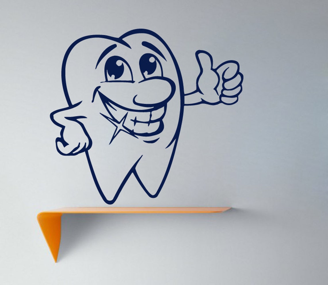Wall Decals Smiling Tooth Decal Vinyl Sticker Dental Clinic | Etsy