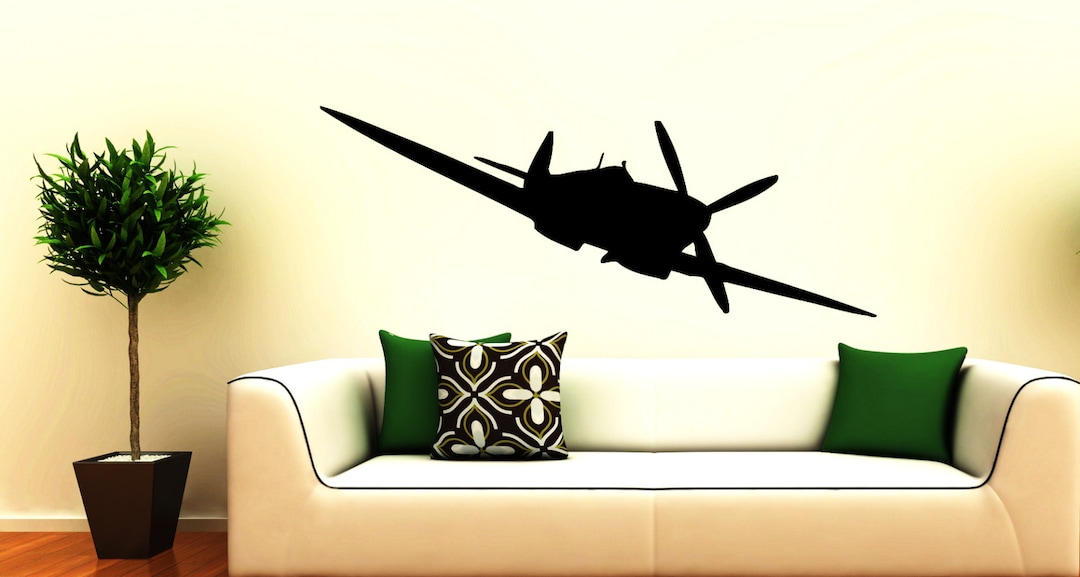 Wall Decals Nursery Flying Plane Decal Vinyl Sticker Boy Room Decor ...