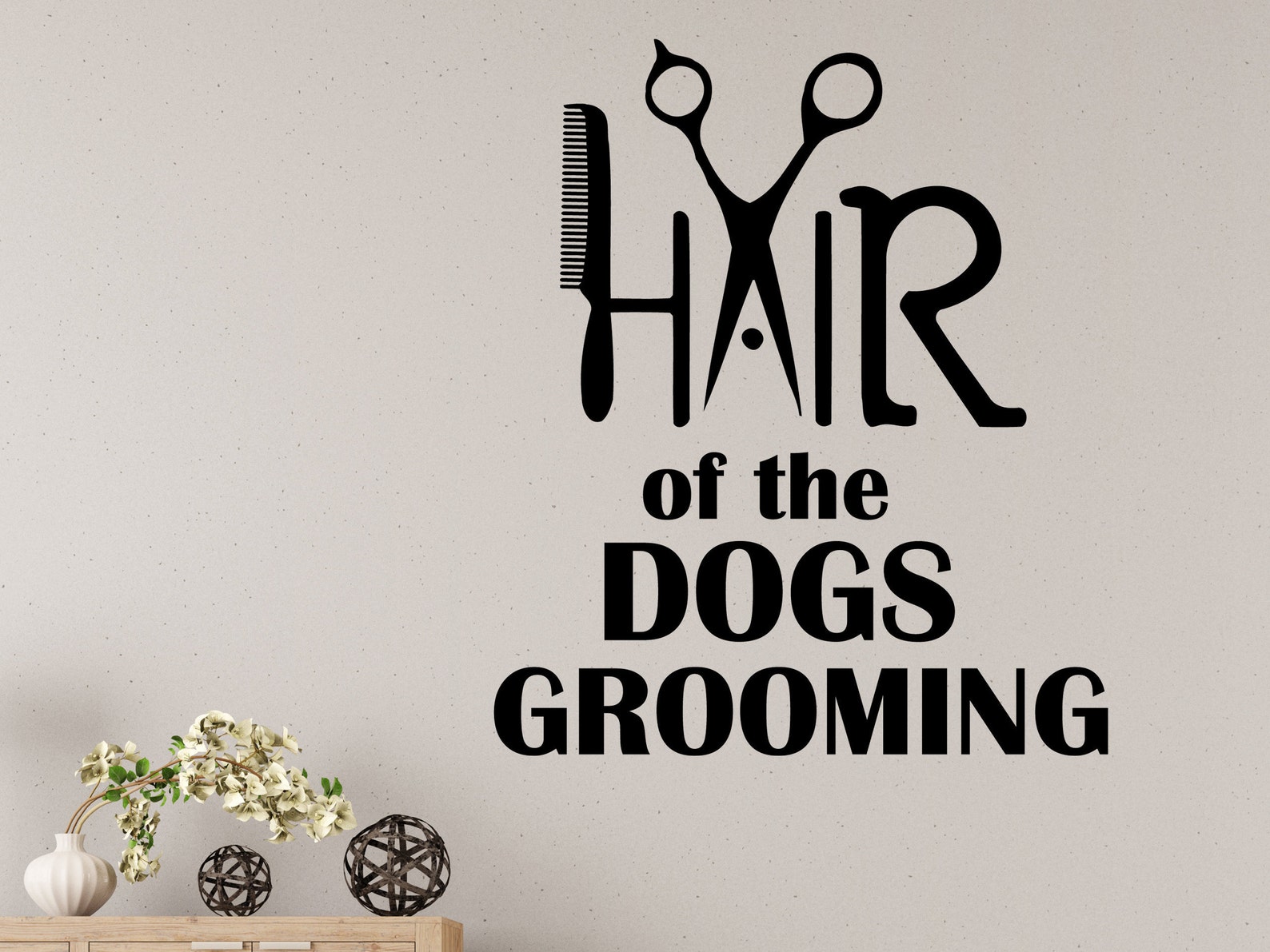 Grooming Salon Logo / Wall Decals Hair of the Dogs Grooming / Grooming ...