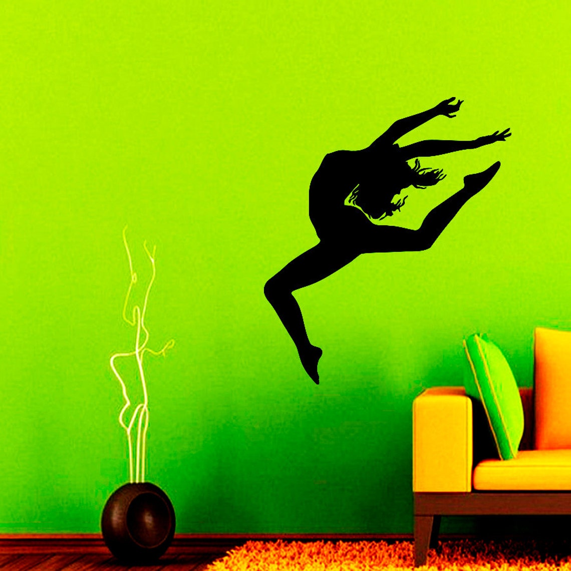 Ballerina Wall Decals Dance Studio Decal Dancing Gir Vinyl | Etsy