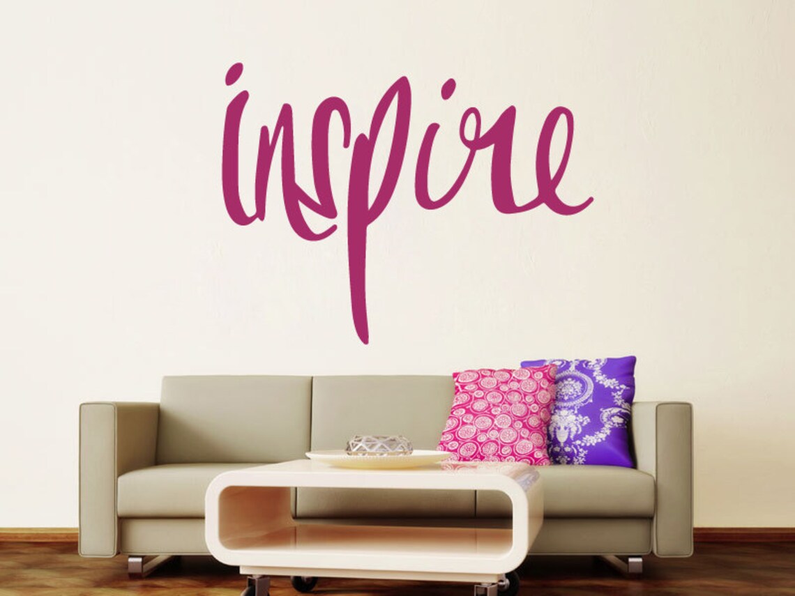 Inspire Wall Decor - Motivational Wall Decal - Inspirational Wall Decal ...