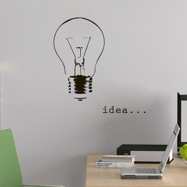Light Bulb Wall Decal - Etsy