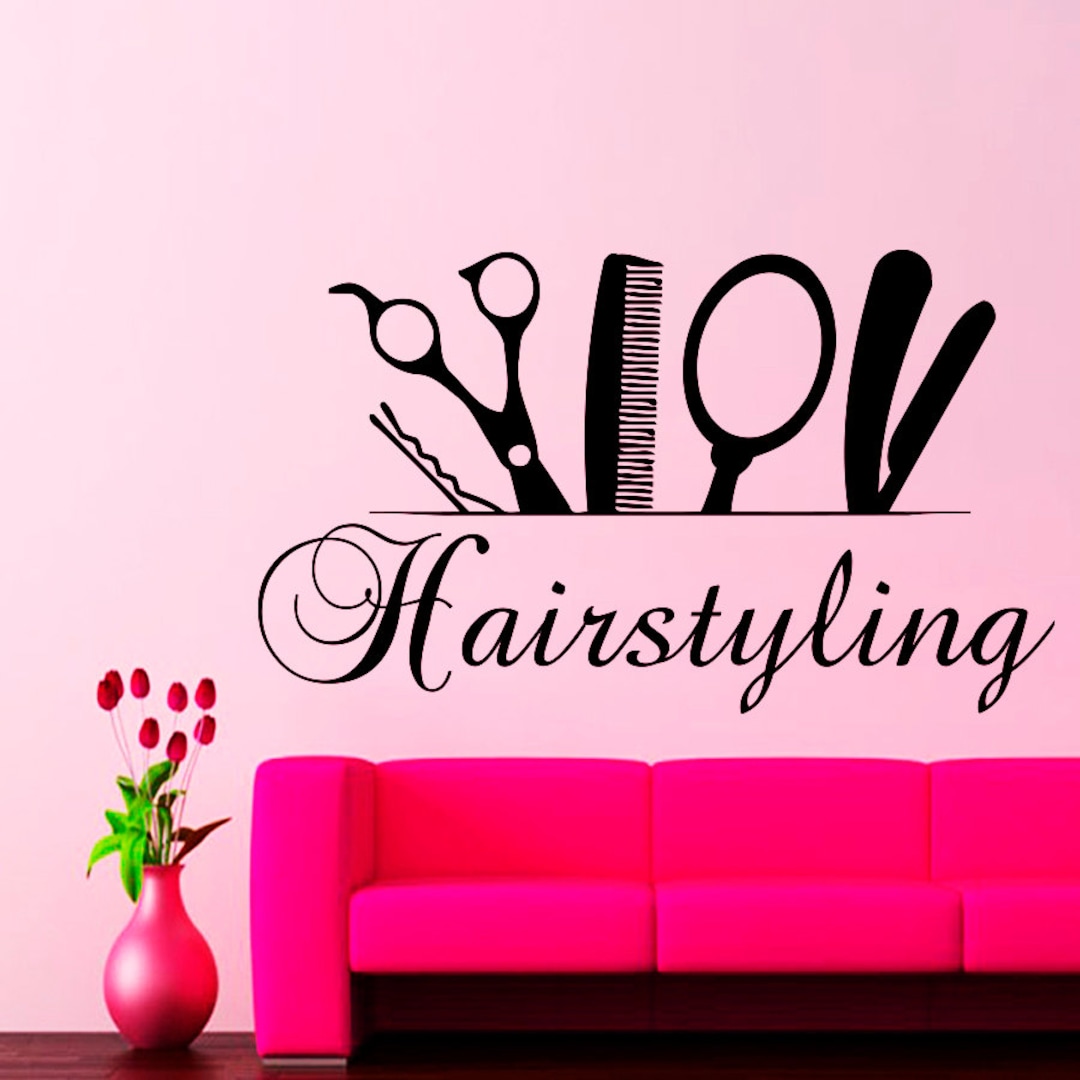 Wall Decals Hairdressing Hair Beauty Salon Decal Vinyl Sticker ...