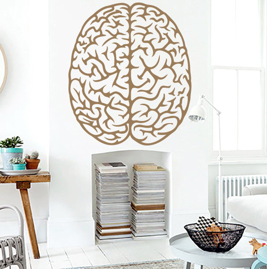 Human Brain Vinyl Decals Wall Sticker Art Design Living Room Modern ...