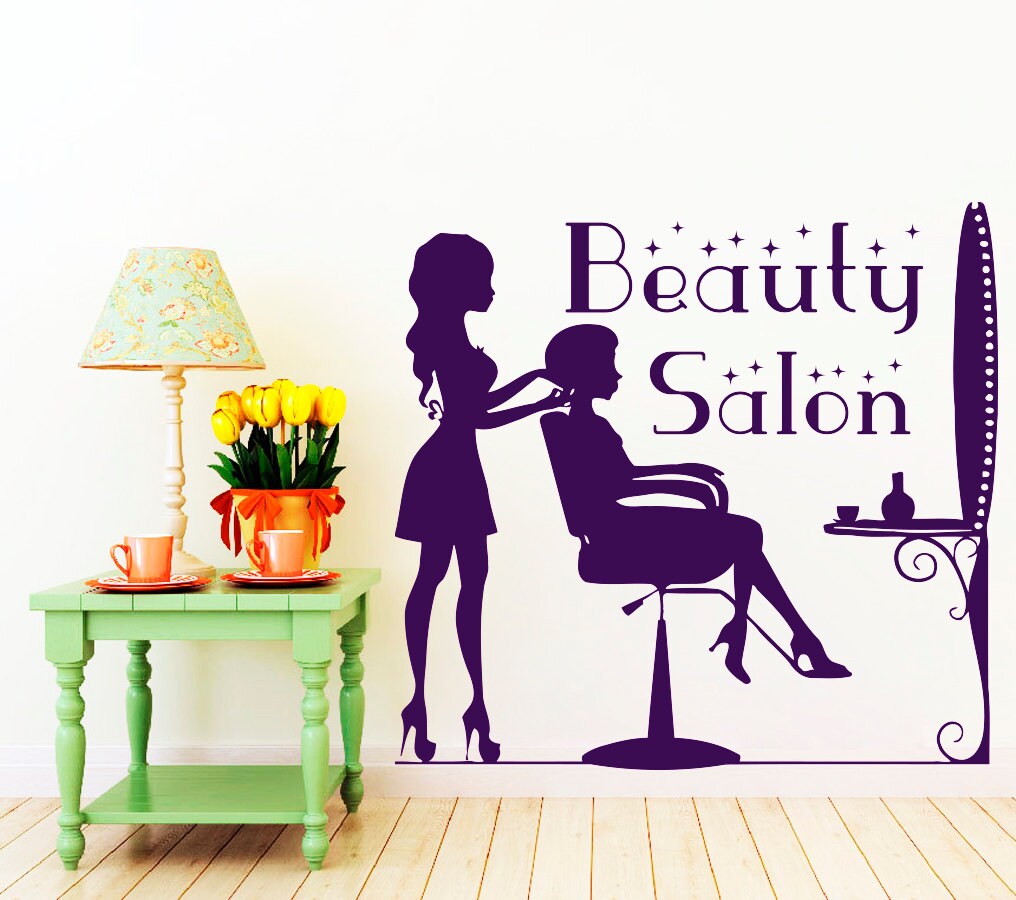 Wall Decals Hairdressing Hair Beauty Salon Decal Vinyl Sticker - Etsy