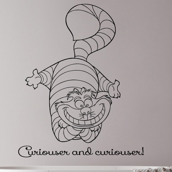 Cheshire Cat Decal - Etsy