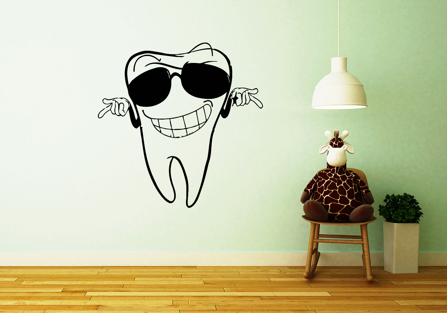 Dental Wall Decals Smiling Tooth Decal Clinic Vinyl Stickers | Etsy