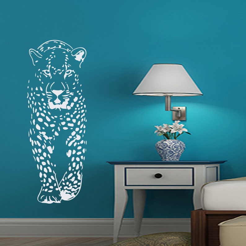 Art Wall Decals Cheetah Vinyl Sticker Animal Leopard Nursery - Etsy