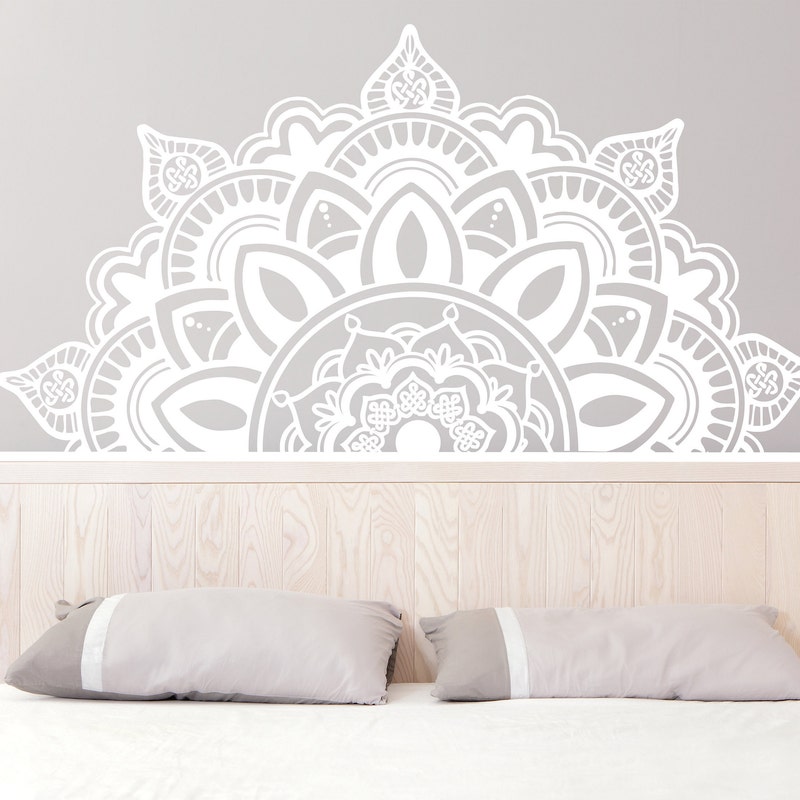 Half Mandala Wall Decal - Etsy