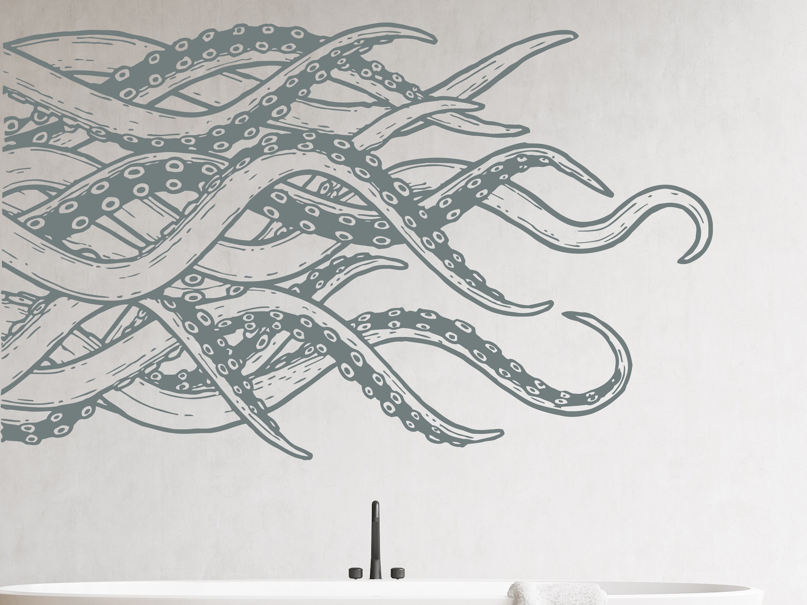 Octopus Wall Decals Octopus Decal Kraken Octopus Tentacles - Etsy
