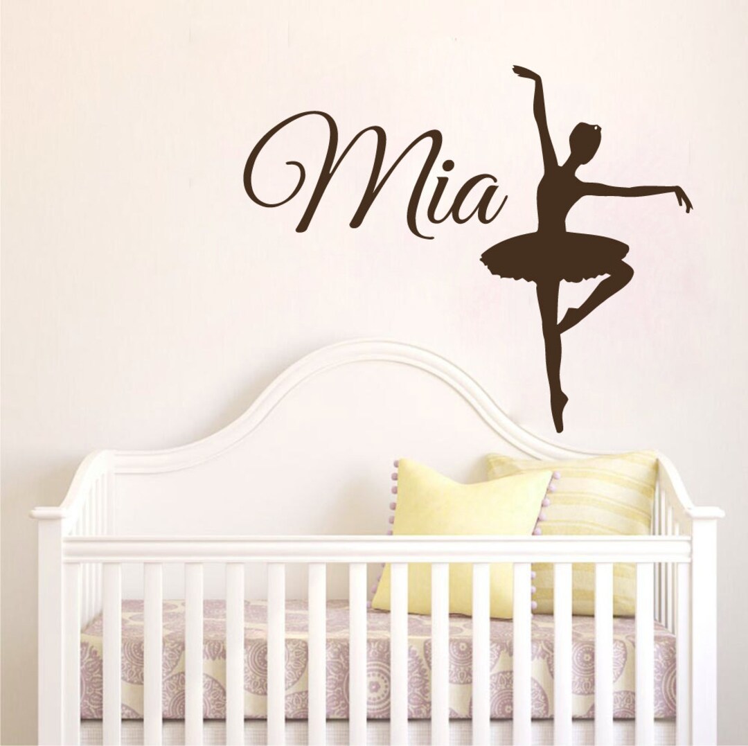 Wall Decal Name Personalized Custom Decals Ballet Dancing Dancer ...