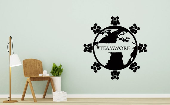 Teamwork Wall Decals Bissiness Decal Vinyl Sticker Teamwork | Etsy