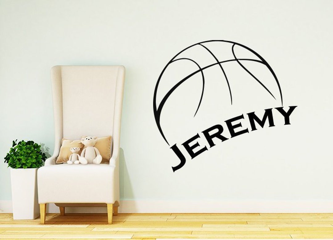 NAME Wall Decal - SPORT Basketball Decals - Nursery Vinyl Stickers ...