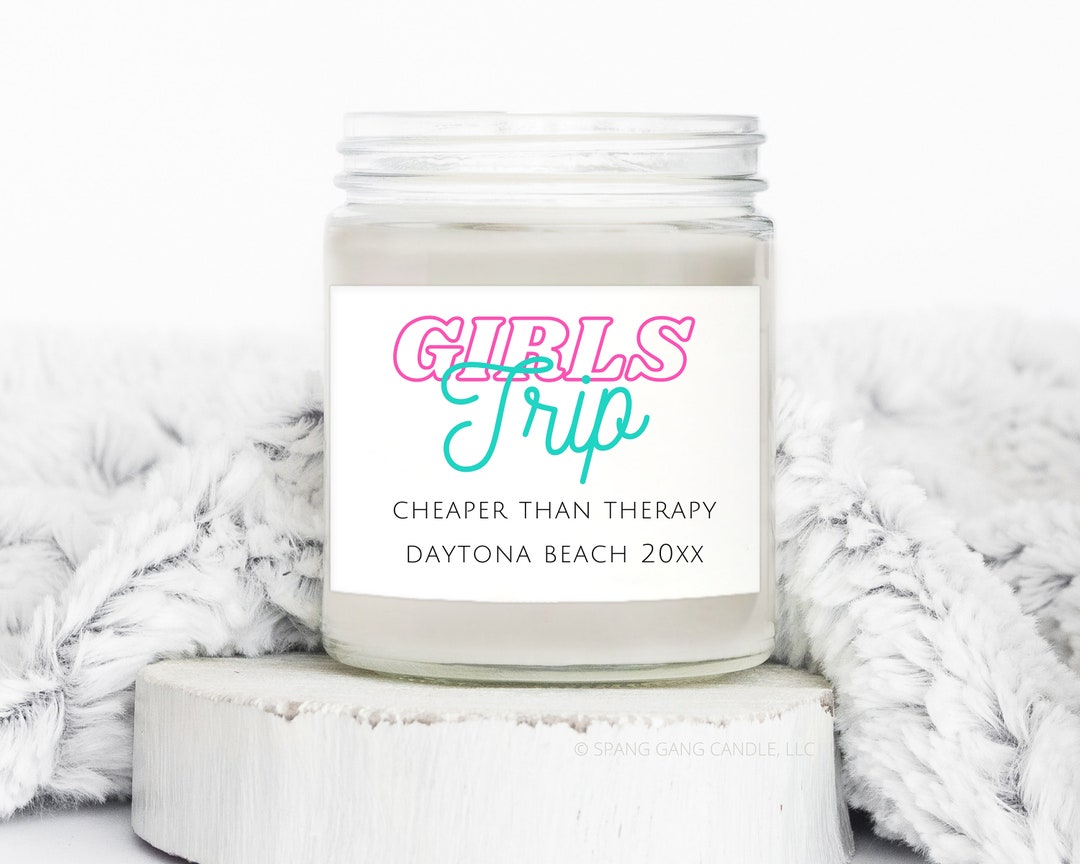 Girls Trip Wine Label | Sisters Weekend Candle Label | Best Friend ...
