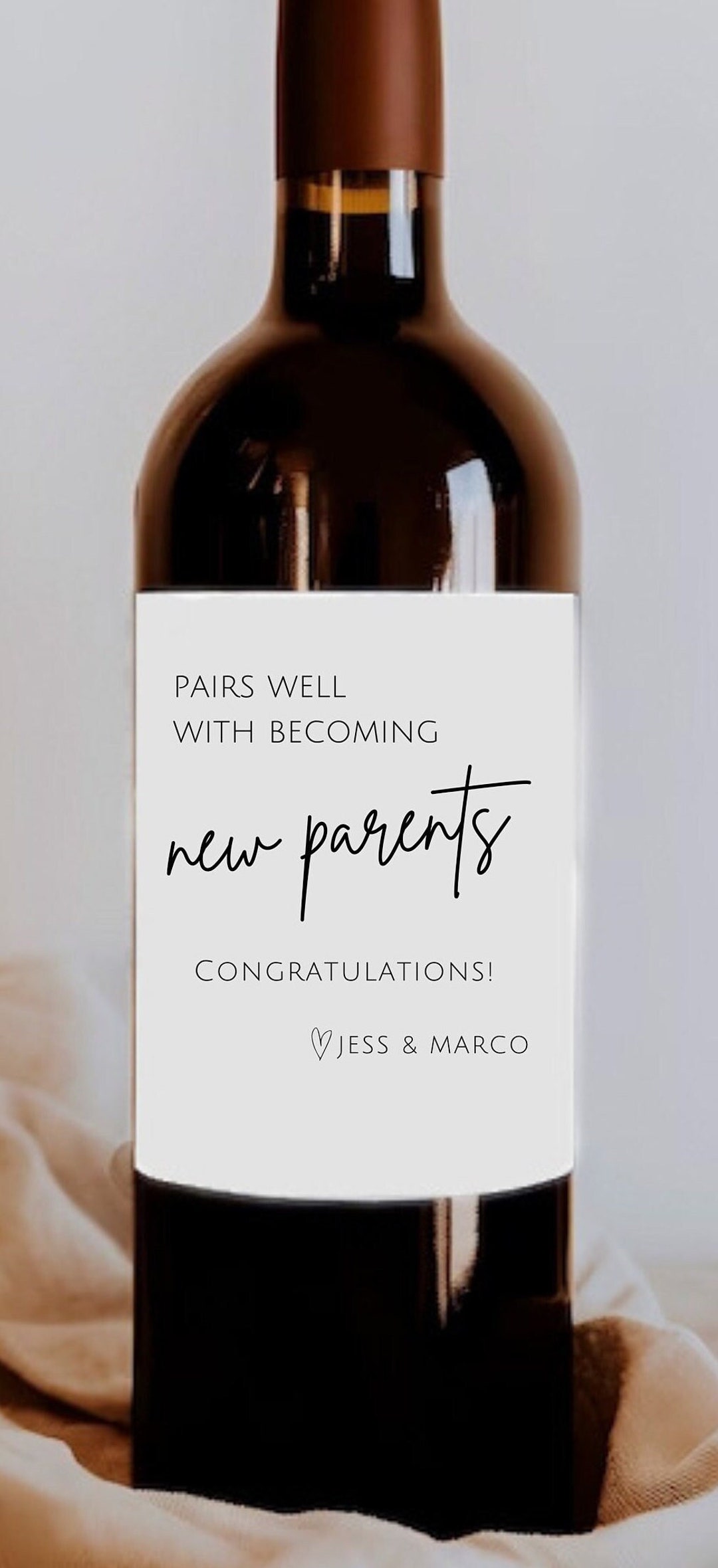 Custom New Parent Gift | Congratulations Candle Sticker Decal | First ...