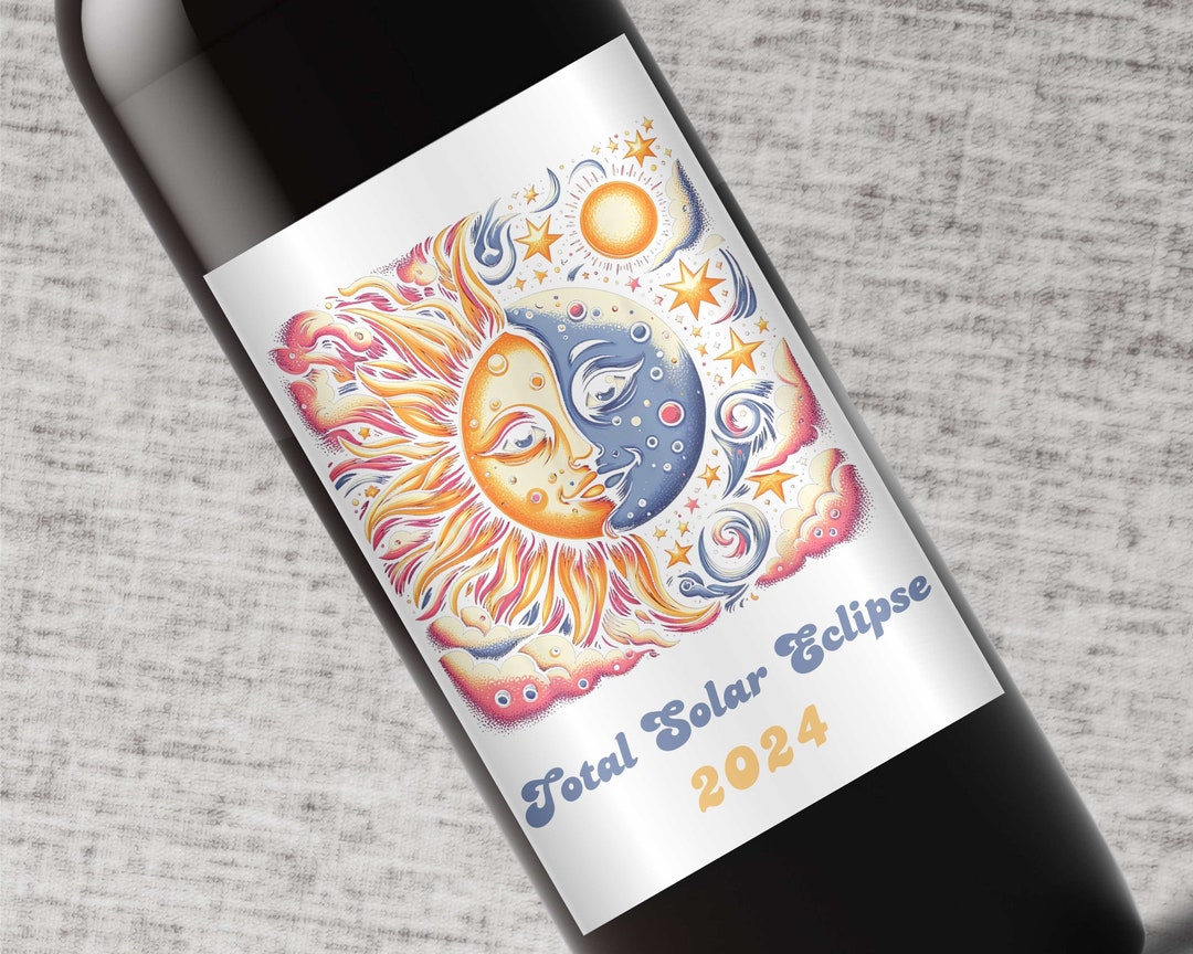 Path of Totality Solar Eclipse Souvenir Memory Gift April 8th 2024 Wine ...