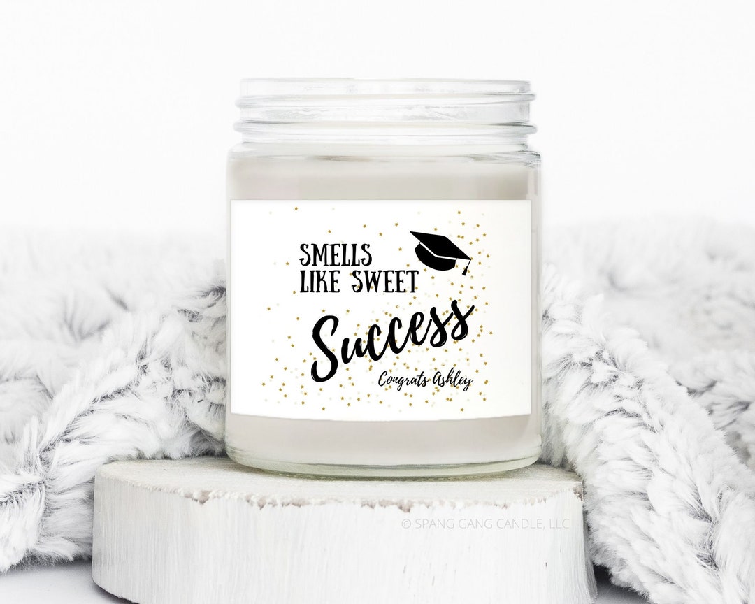 Sweet Success Graduation Candle Label | Custom Graduate Gift | End of ...