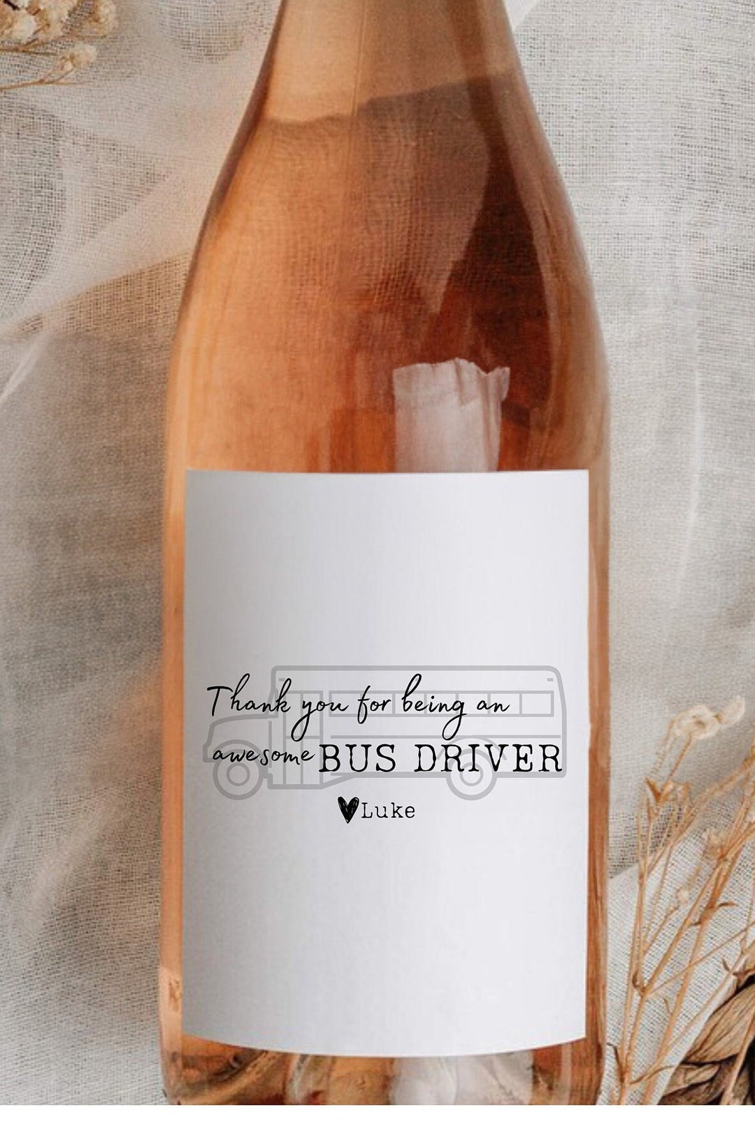 Thank You Bus Driver Appreciation Gift | Funny Candle Label for Teacher ...