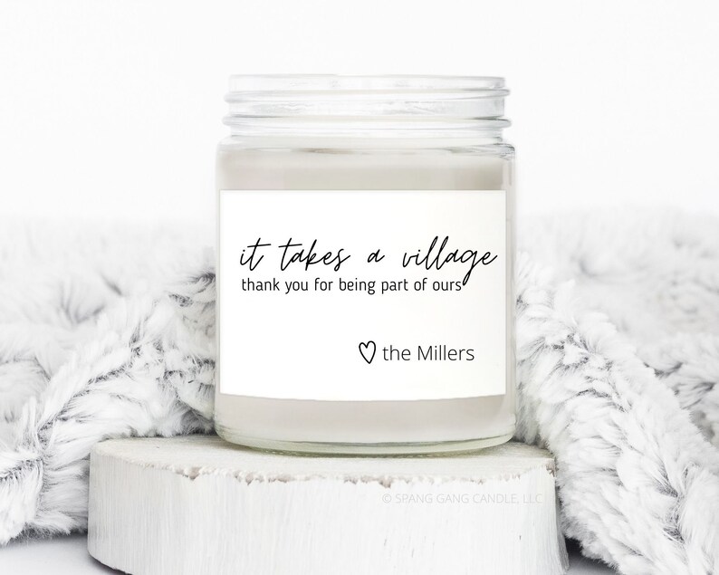 It Takes A Village Wine Label | End of Year Teacher Gift | DIY Custom ...