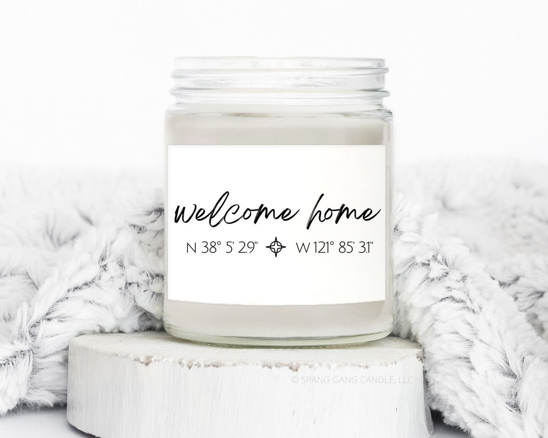 Welcome Home Label for Candle Gift for 1st Time Home Owner ...