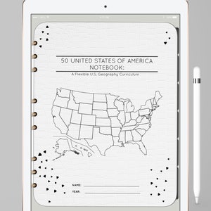 50 United States Geography Curriculum Notebook Digital or Print - Etsy