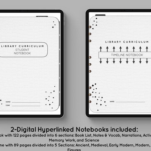 Library Curriculum Digital Student Notebook and Timeline for - Etsy
