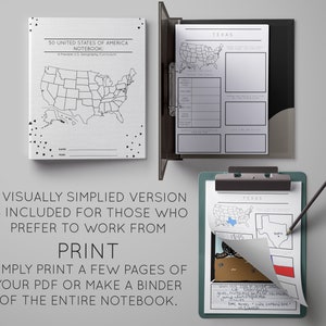 50 United States Geography Curriculum Notebook Digital or Print - Etsy