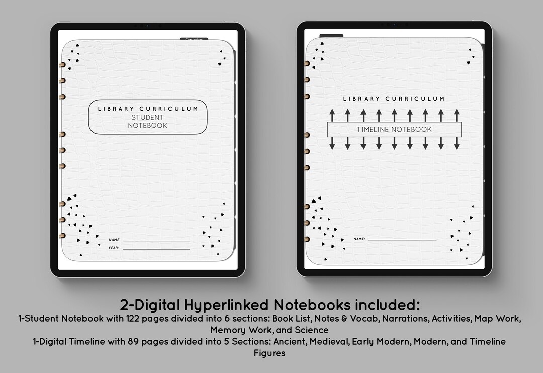 Library Curriculum Digital Student Notebook and Timeline for Build Your ...